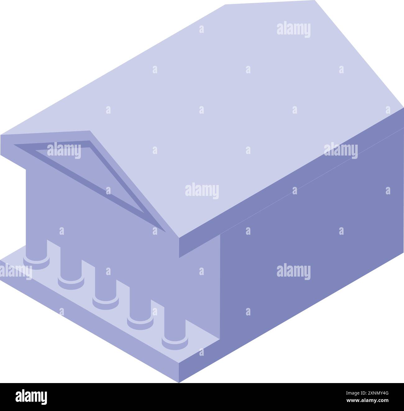 Majestic greek temple stands tall, its iconic columns and pediment a ...