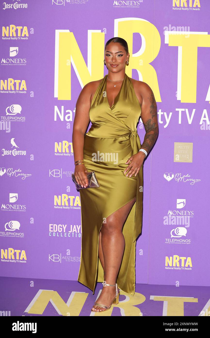 Shania Parris attends National Reality TV Awards at Porchester Hall in ...