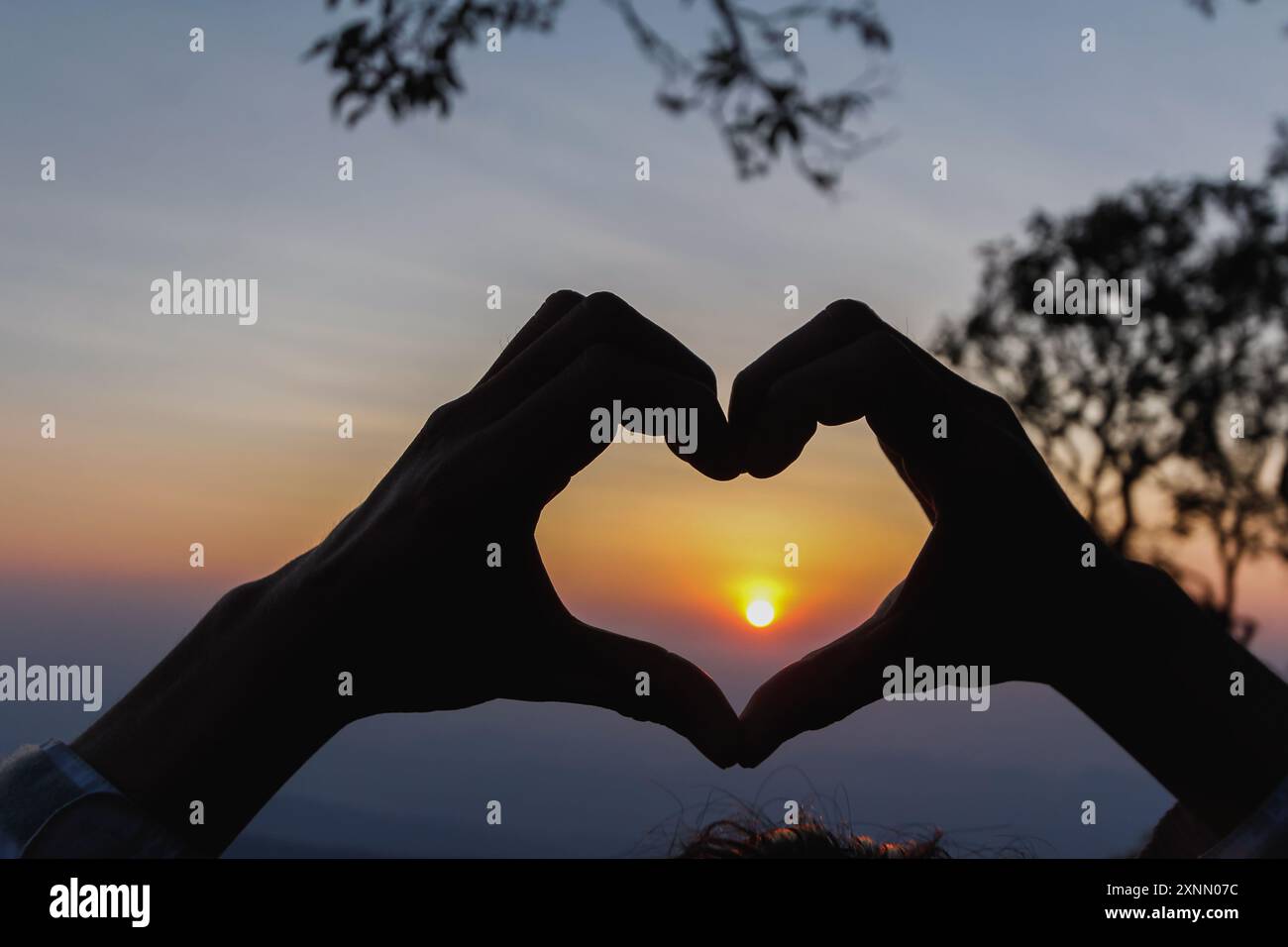 The hand-painted girl's silhouette is a heart-shaped symbol of love ...