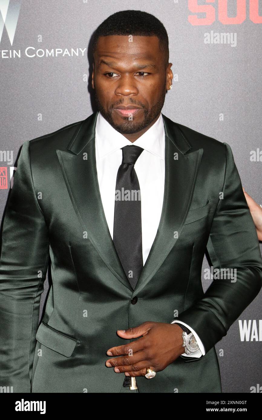 Curtis "50 Cent" Jackson attends the premiere of "Southpaw" at AMC Lincoln Square in New York ...