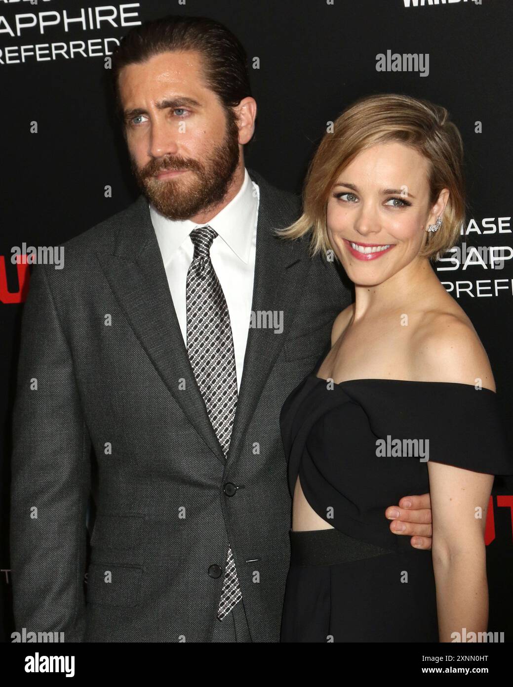Jake Gyllenhaal and Rachel McAdams attend the premiere of "Southpaw" at ...