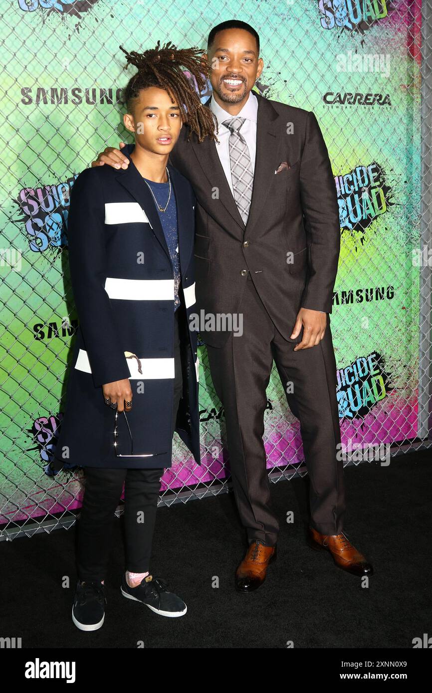 Will Smith and Jaden Smith attend the premiere of "Suicide Squad" at ...