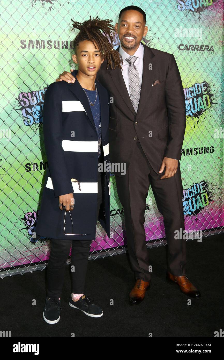 Will Smith and Jaden Smith attend the premiere of "Suicide Squad" at ...