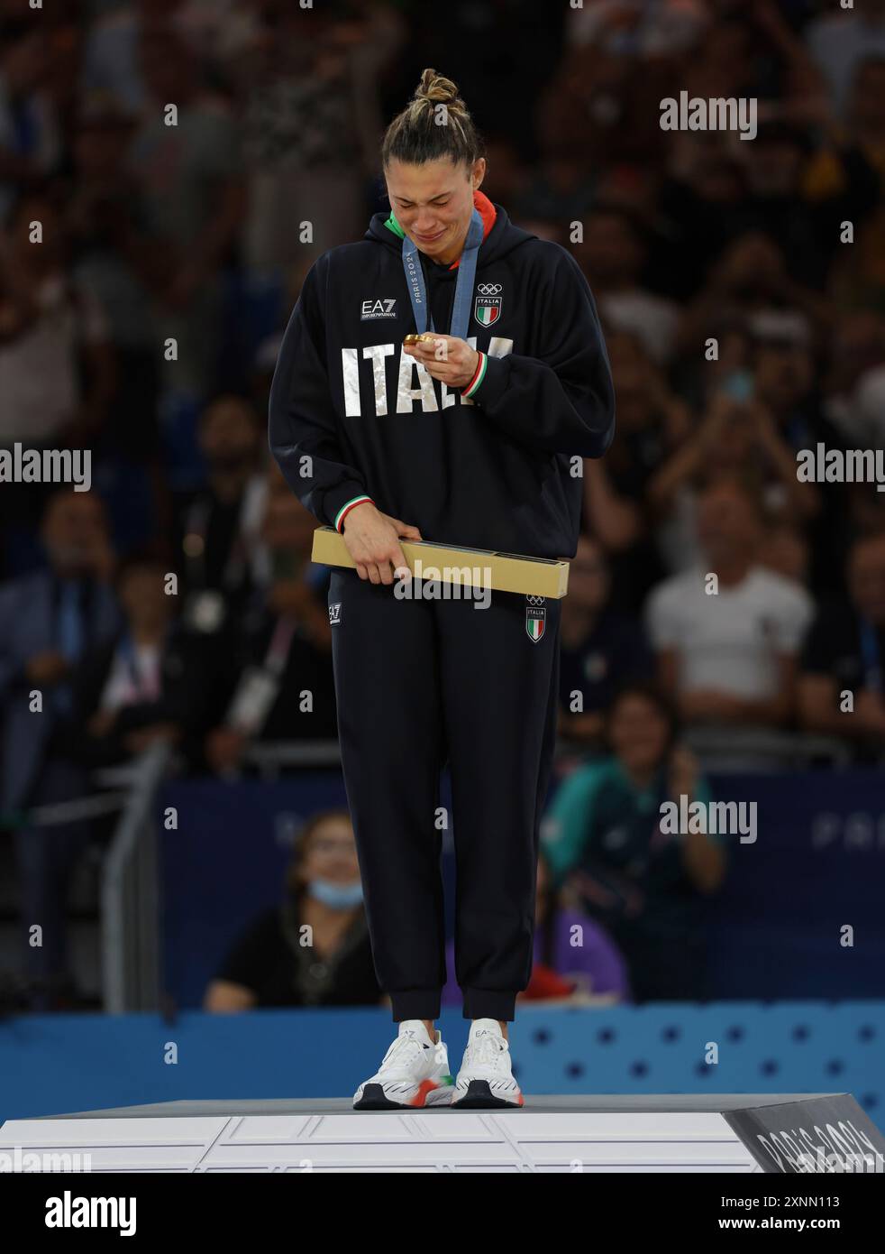 BELLANDI Alice of Italy, the gold medalist, attends an award ceremony ...