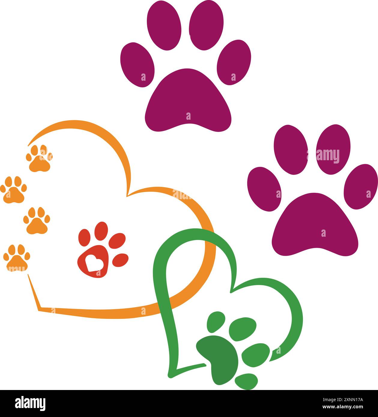 Dog Paw Vector Style Illustration Art Stock Vector Image & Art - Alamy