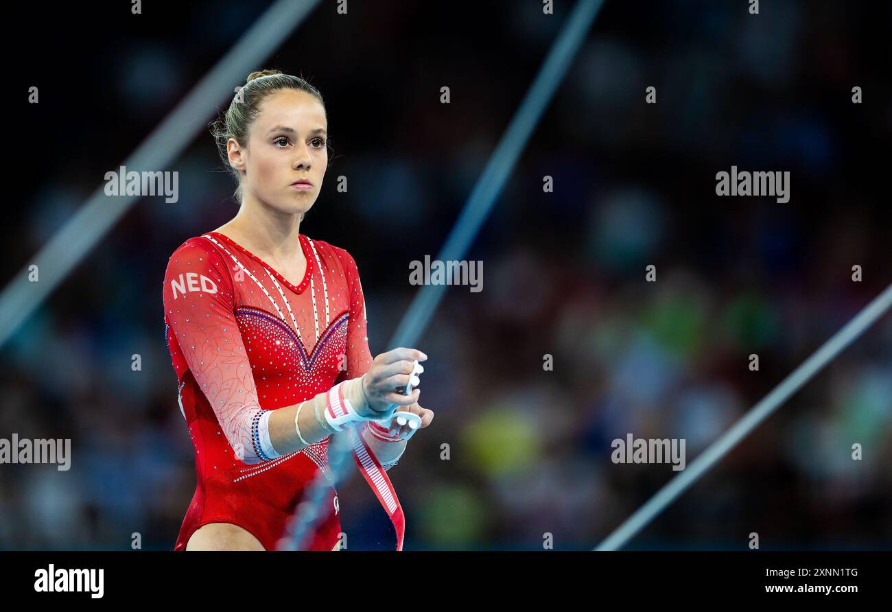 PARIS - Naomi Visser during the all-around gymnastics final at the ...
