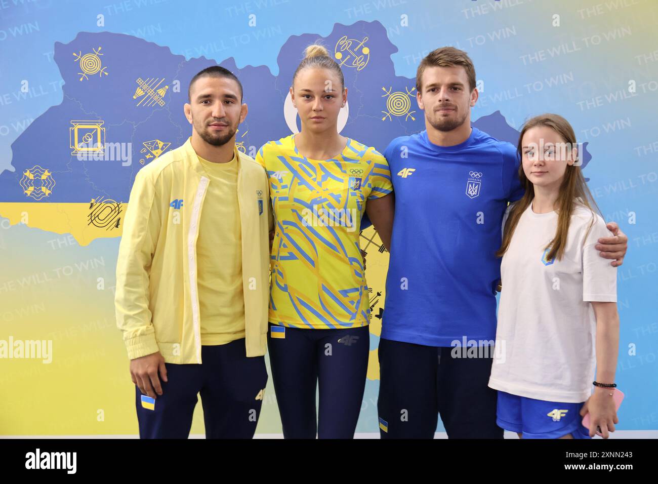 KYIV, UKRAINE - AUGUST 1, 2024 - Ukrainian judokas Dilshot Khalmatov ...