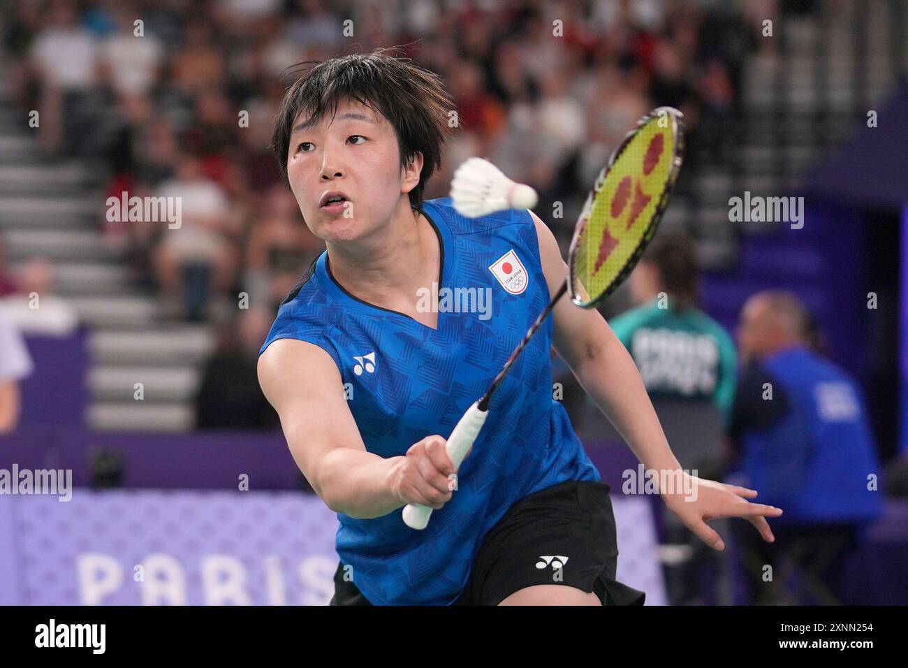 Japan's Akane Yamaguchi plays against Thailand's Supanida Katethong ...