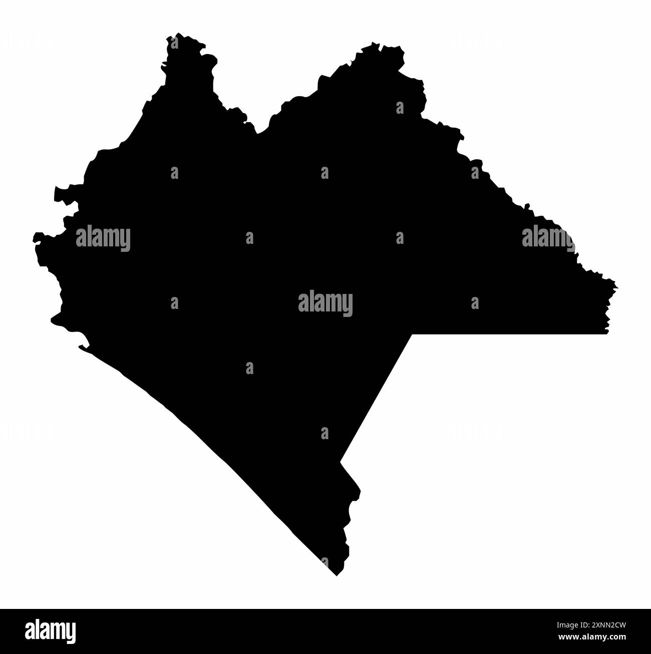 Chiapas State silhouette map isolated on white background, Mexico Stock ...