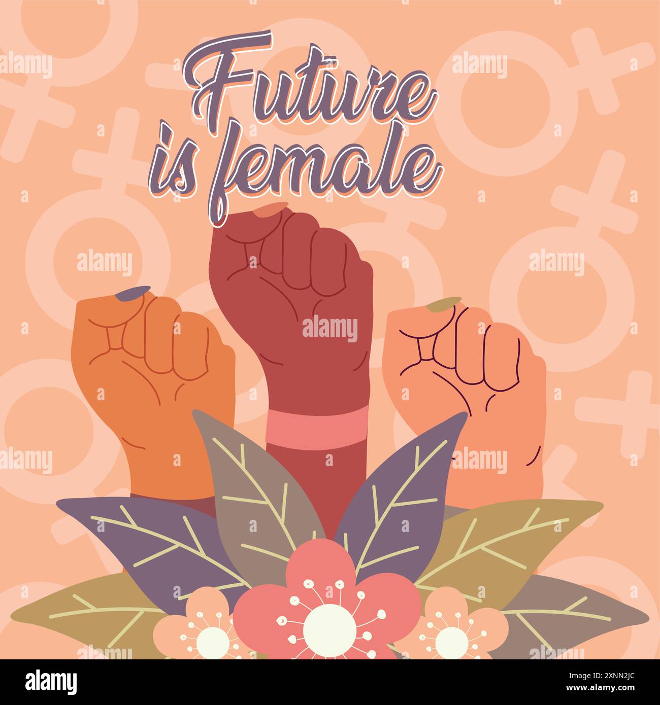 empowered woman character clenched hand Vector Stock Vector Image & Art ...