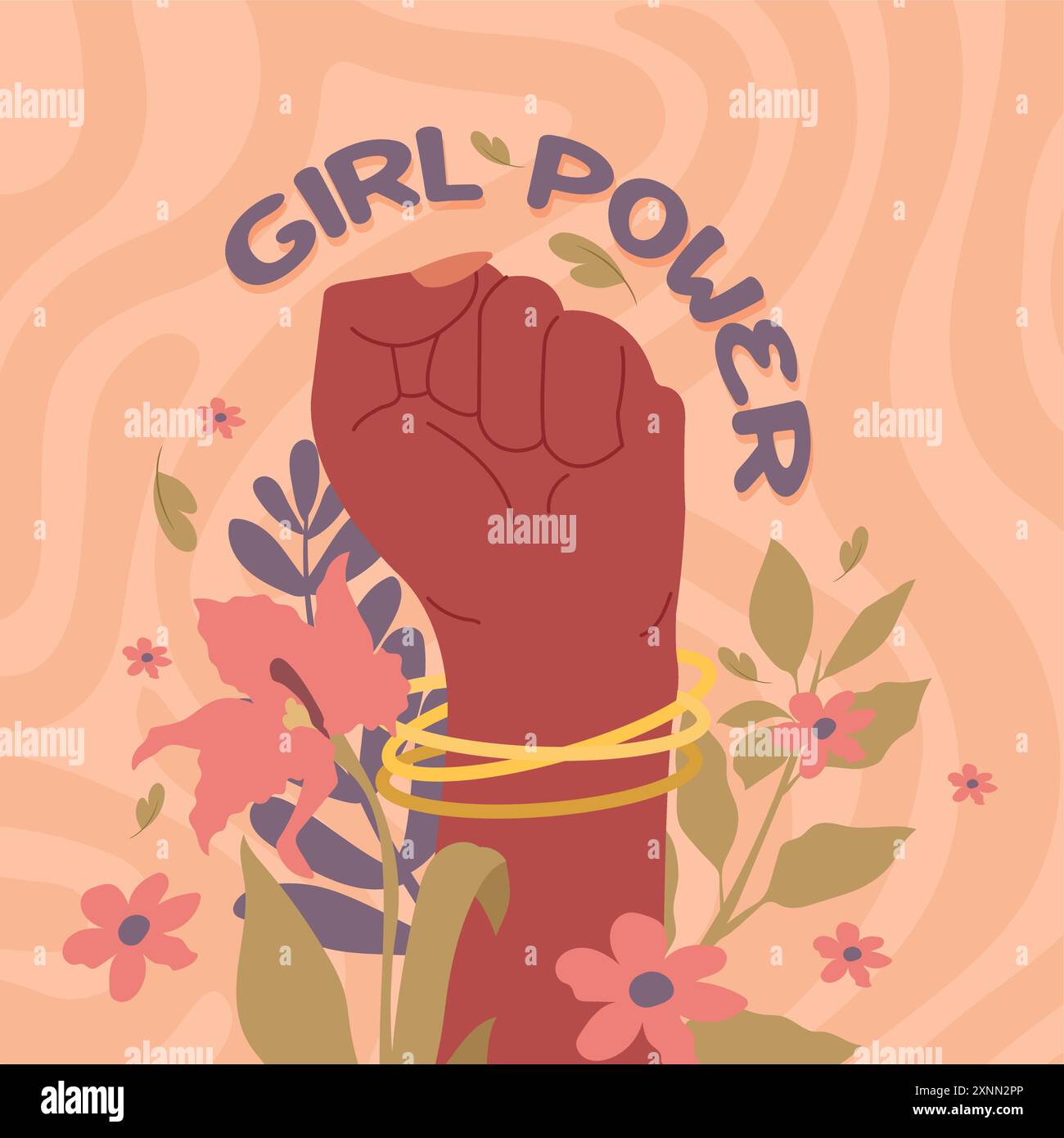 empowered woman character clenched hand Vector Stock Vector Image & Art ...