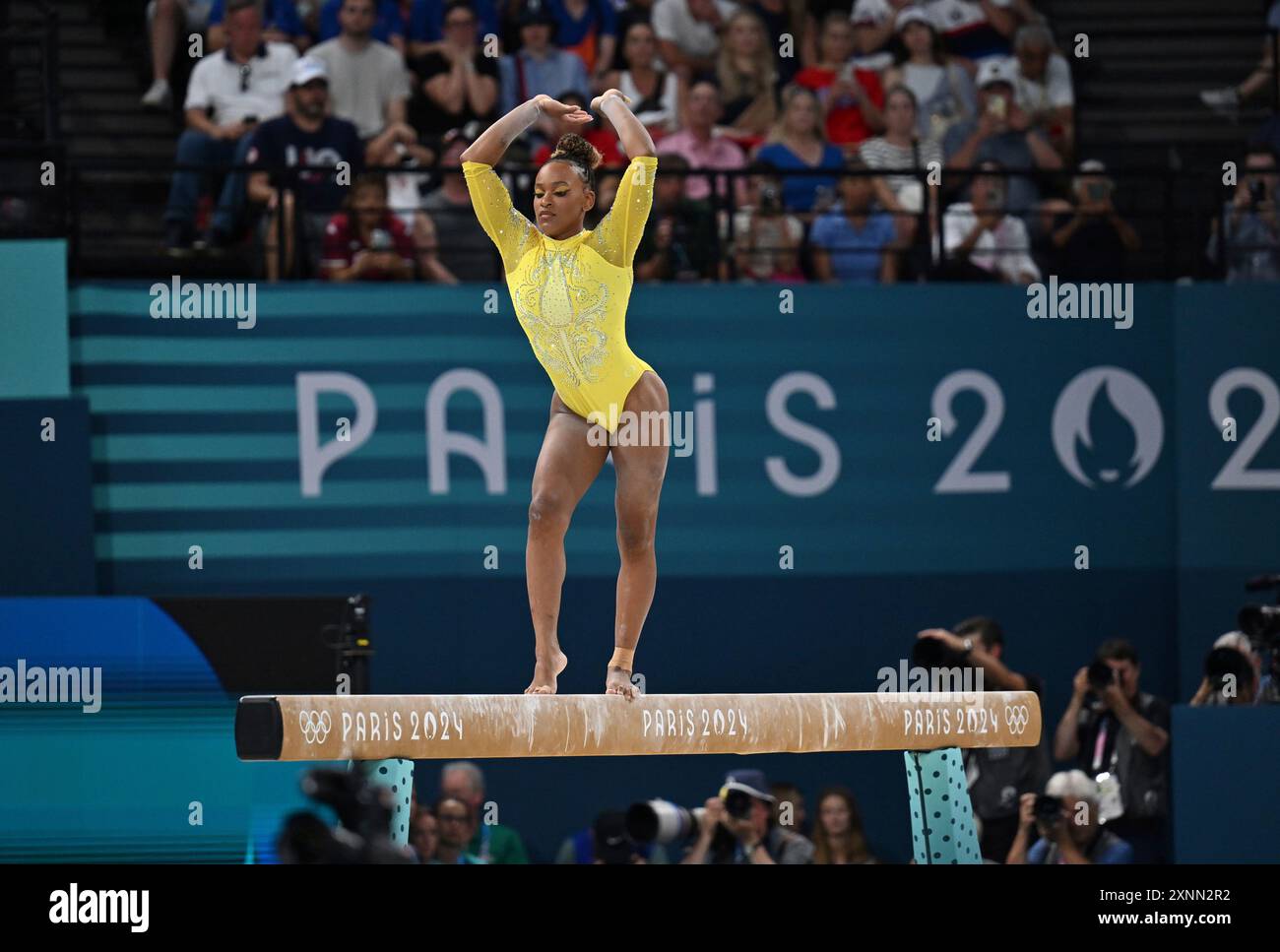ANDRADE Rebeca of Brazil performs during Balance Beam of the women's ...