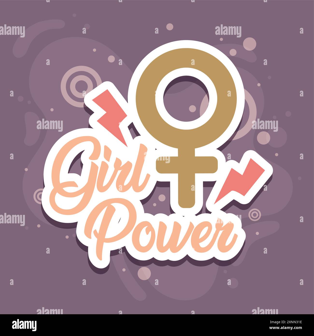 empowered woman poster female symbol Vector Stock Vector Image & Art ...