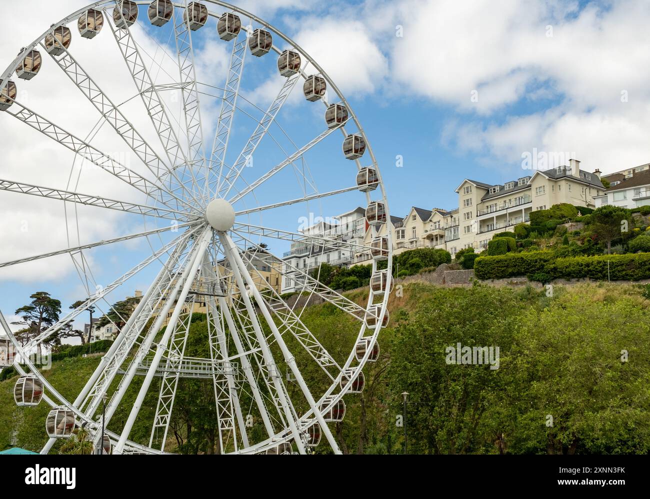 The Ferris wheel and eye on the waterfront in the seaside town of ...