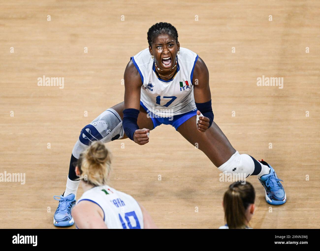 Paris, France. 30th July, 2024. Myriam Fatime Sylla of Italy celebrates ...