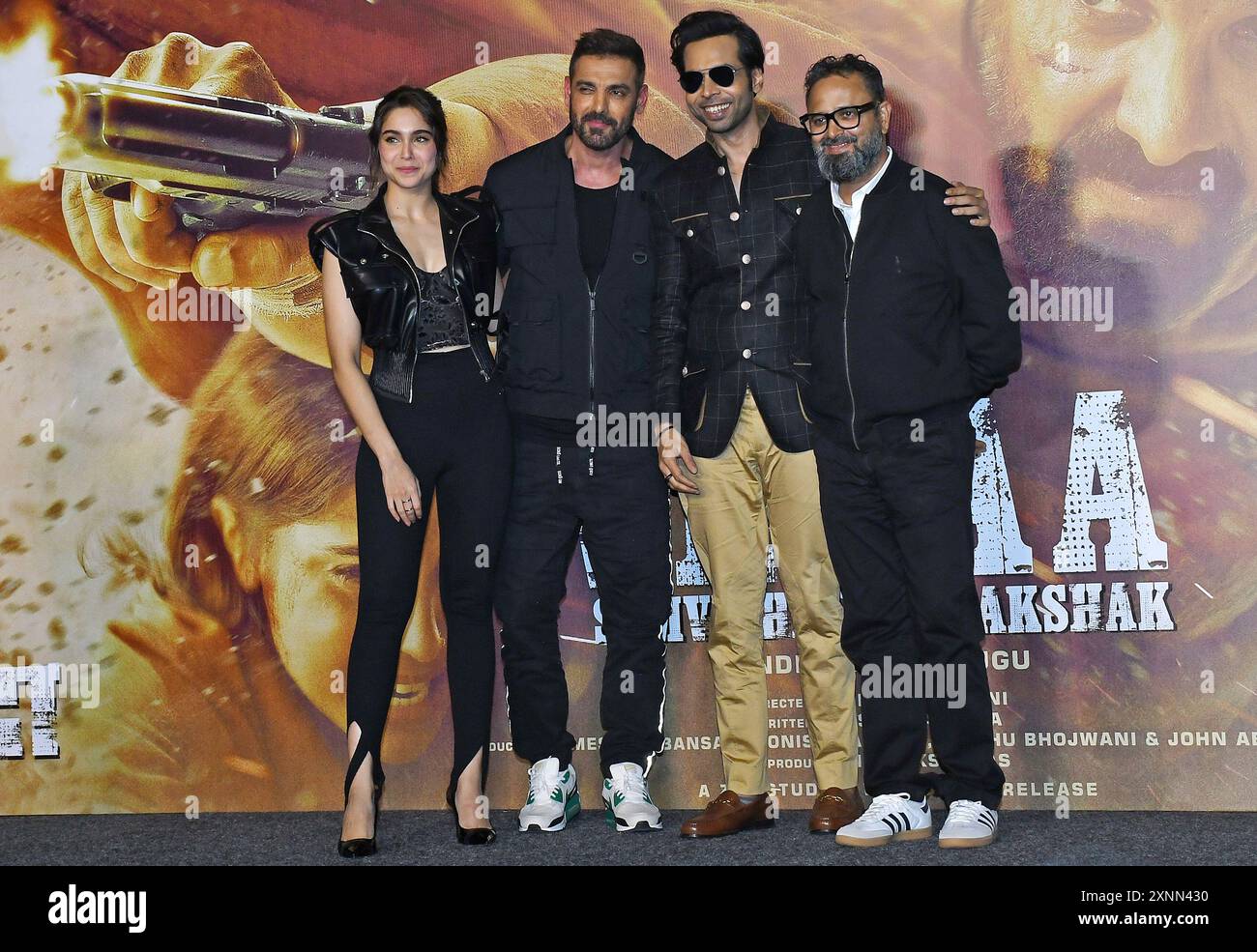 L-R Bollywood actress Sharvari Wagh, actor and film producer John ...