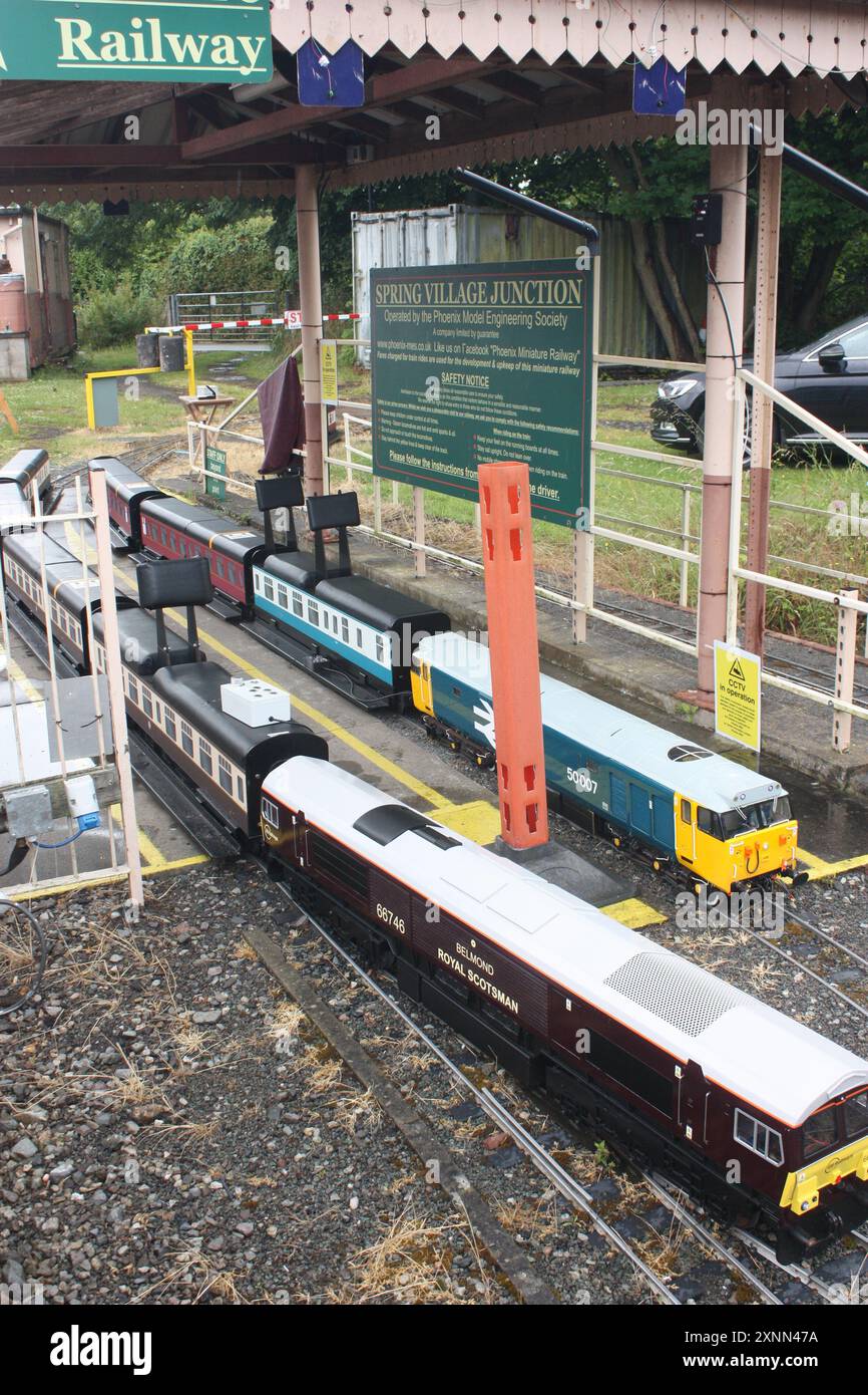A true miniature railway at the Telford Steam Railway, Shropshire ...