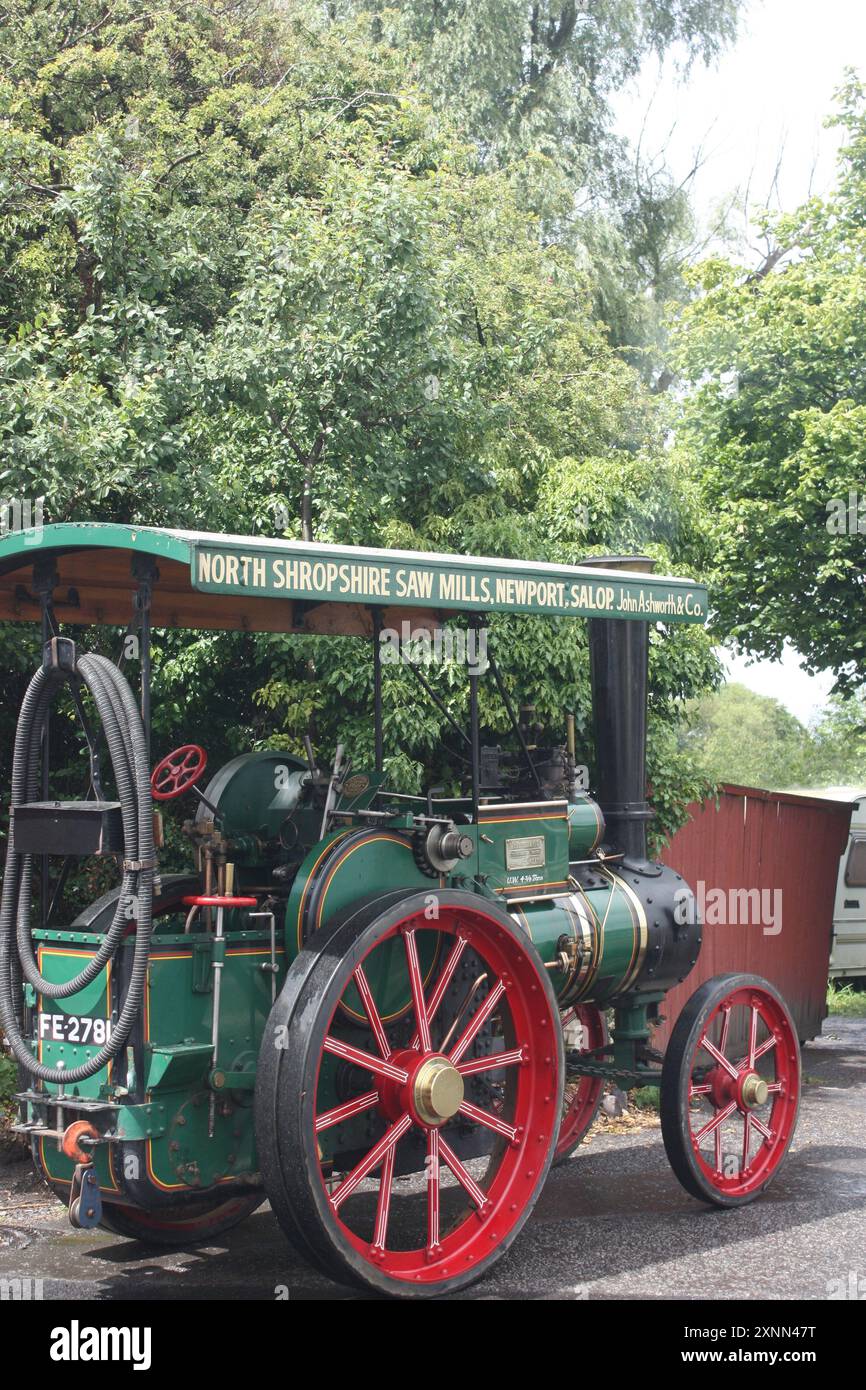 Traction engine at the steam day, Telford Steam Railway, Shropshire ...