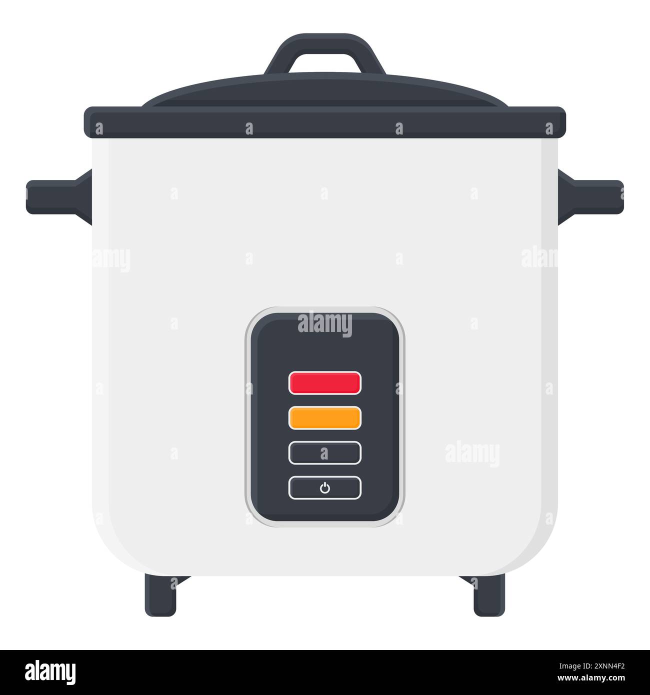 Vector White Rice Cooker Household Appliances. Electronic Rice Cooker ...