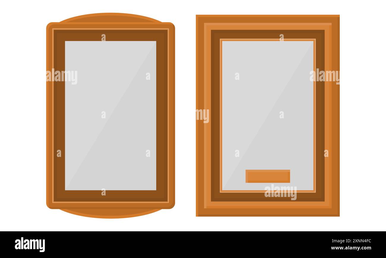 Simple wood frames Stock Vector Images - Alamy