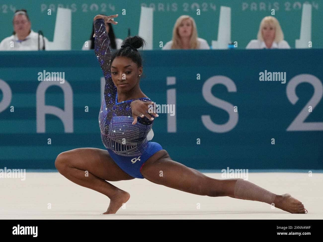 Paris, France. 01st Aug, 2024. Simone Biles of the U.S. performs in the ...