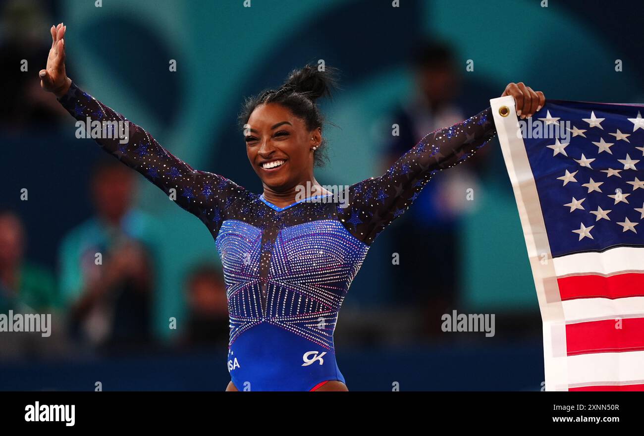 USA's Simone Biles after winning the gold medal following the Women's ...