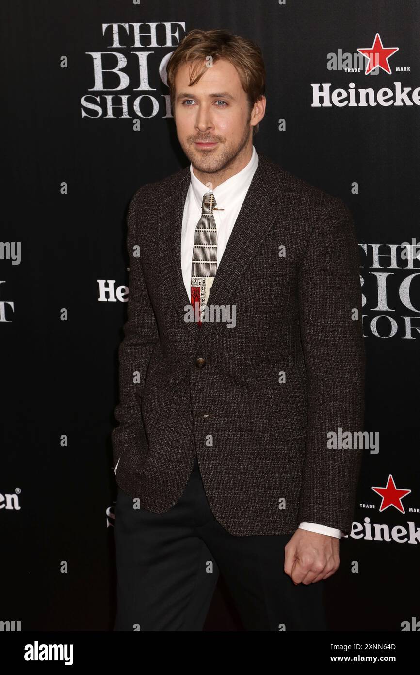 Ryan Gosling attends "The Big Short" premiere at the Ziegfeld Theatre ...