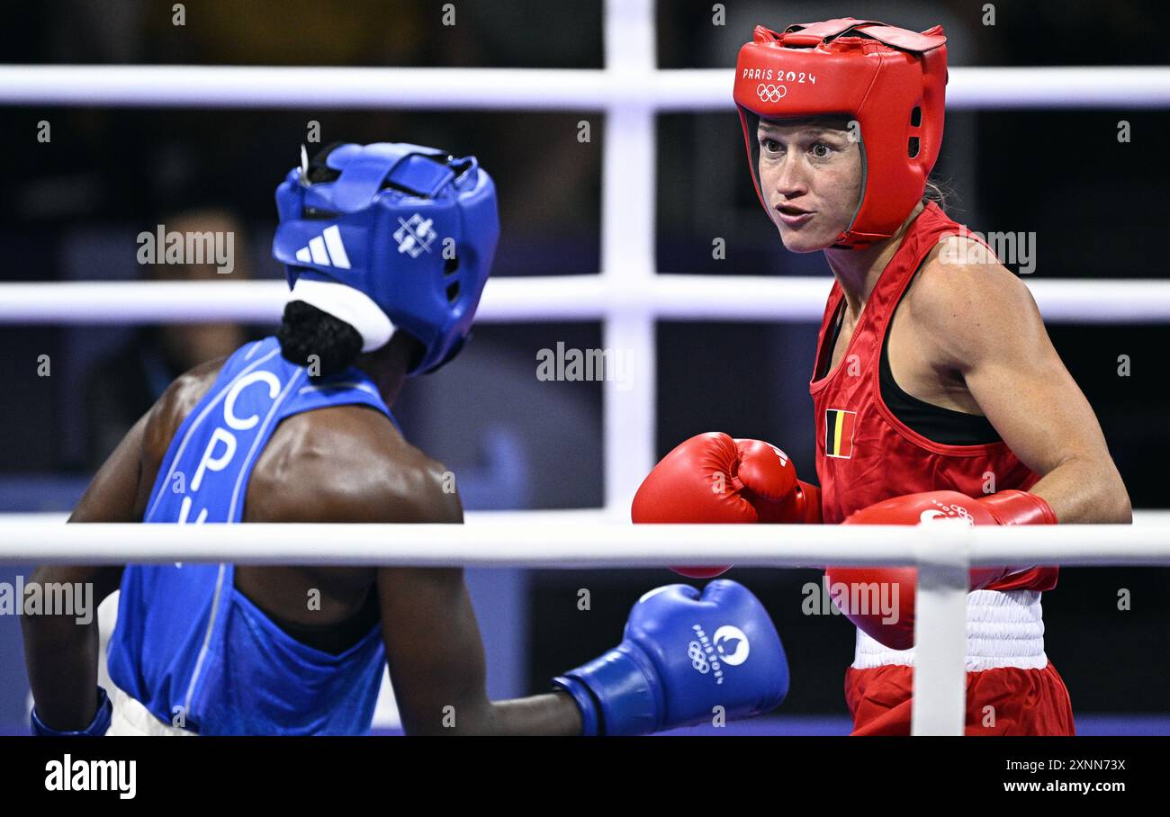 Paris, France. 01st Aug, 2024. Belgian boxer Oshin Derieuw pictured in ...