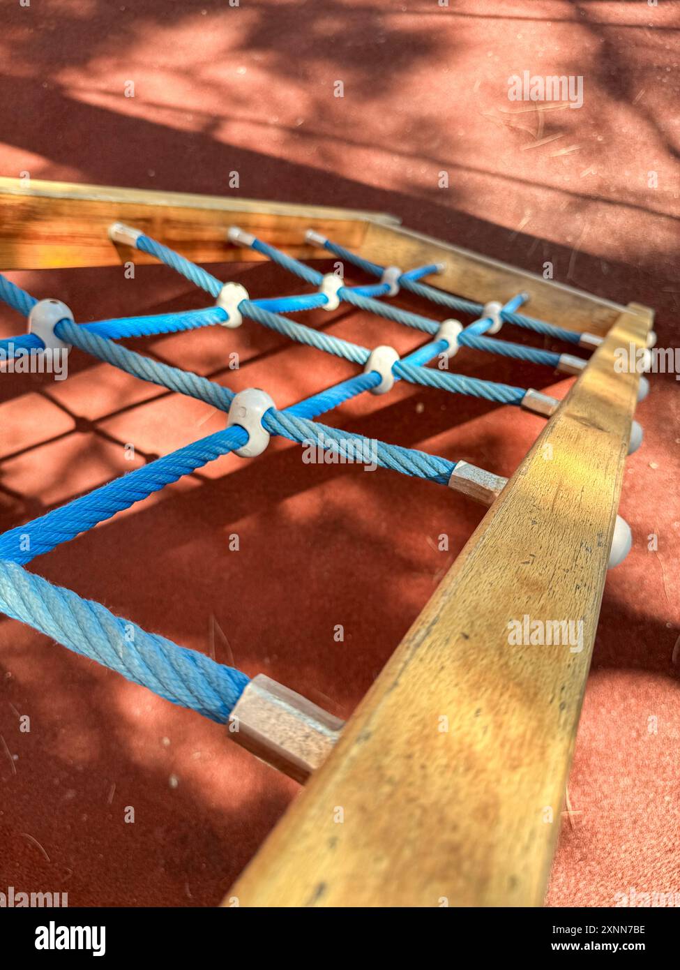 childrens rope ladder on playground Stock Photo - Alamy