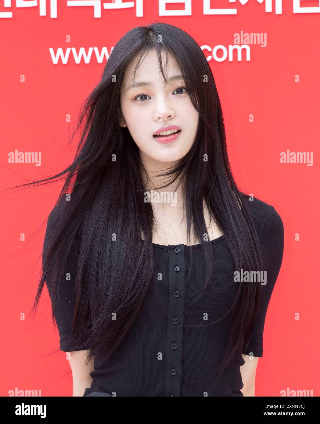 Seoul, South Korea. 1st Aug, 2024. South Korean singer Minji, member of K-Pop girl group ...