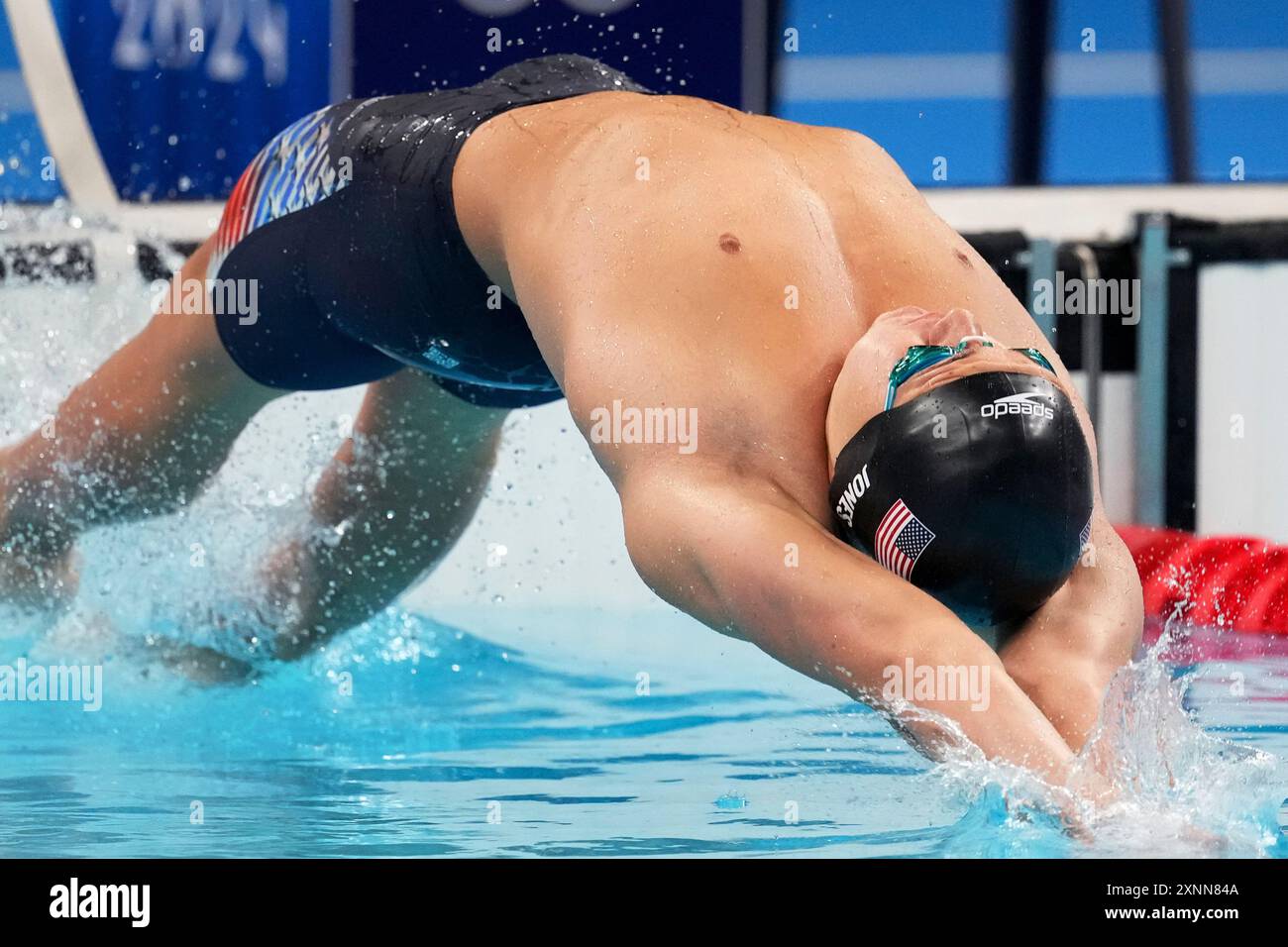Keaton Jones, of the United States, competes in the men's 200-meter ...