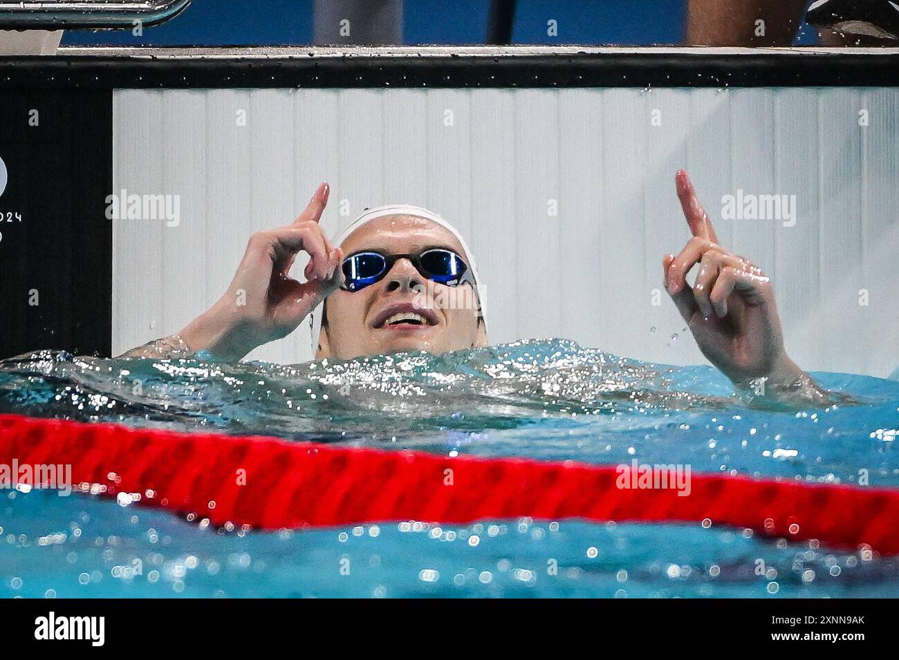 KOS Hubert of Hungary celebrates during the Swimming, Men's 200m ...