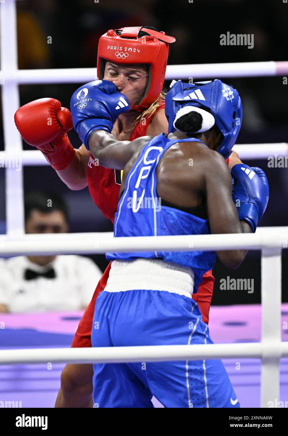Paris, France. 01st Aug, 2024. Belgian boxer Oshin Derieuw pictured in ...