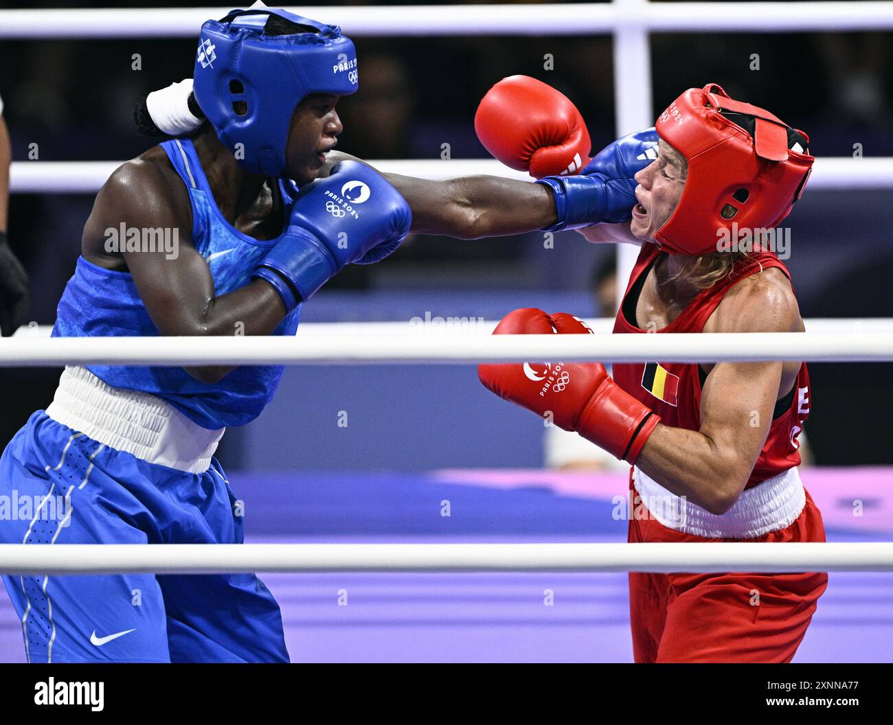 Paris, France. 01st Aug, 2024. Belgian boxer Oshin Derieuw pictured in ...