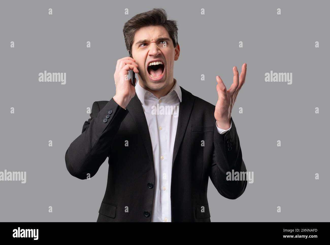 Nervous businessman speech hi-res stock photography and images - Alamy