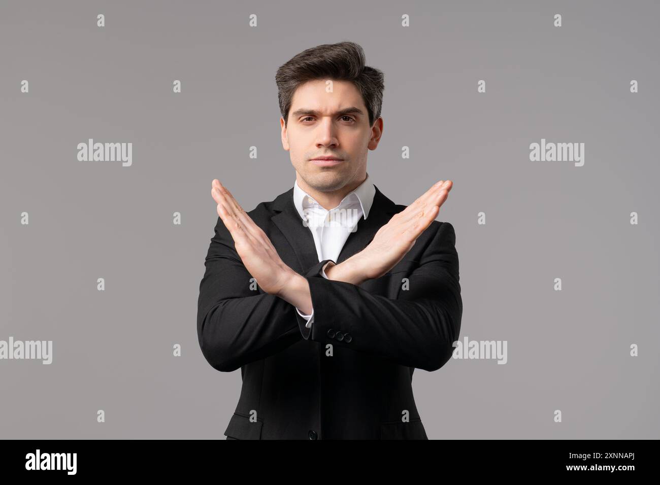 Serious man disapproving no head hi-res stock photography and images ...