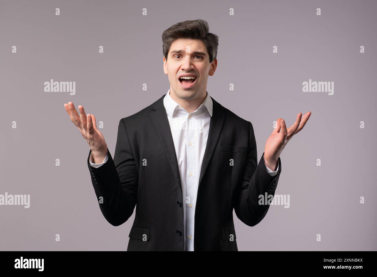 Angry businessman asking What, You Crazy, Mad. Quarreling, Question ...