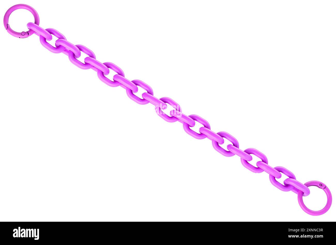 Chain for key chain, Chain with fastening locks on edges, on white ...