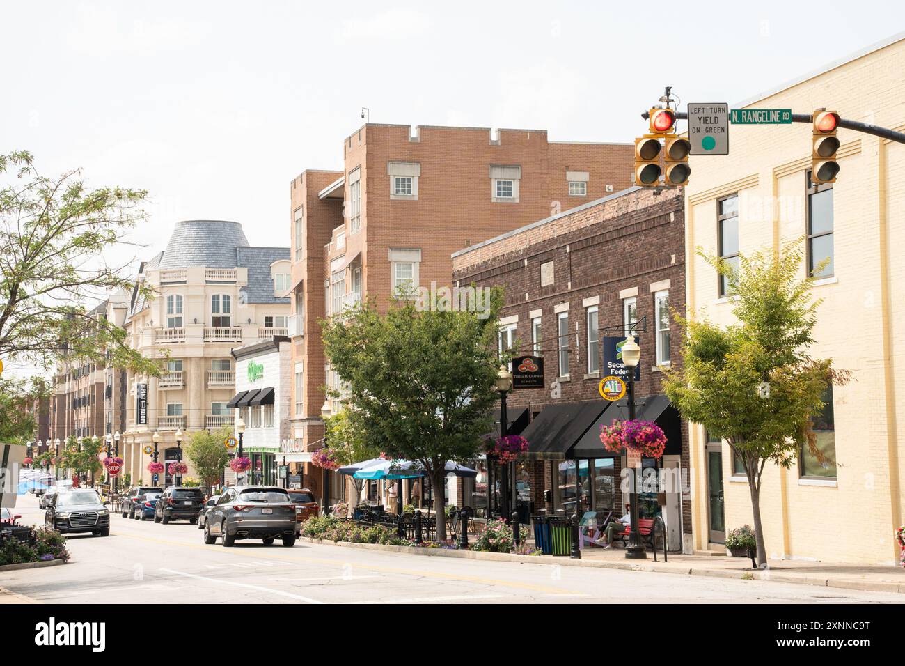 Carmel, Indiana - July 25, 2024: Street scene from midwest suburban ...