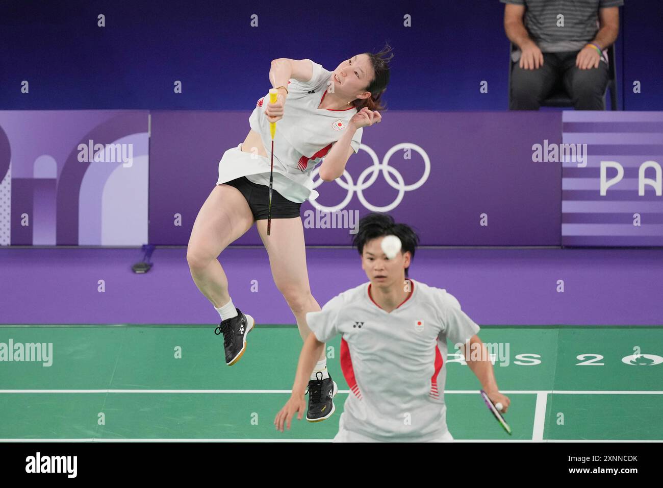 Japan's Yuta Watanabe and Arisa Higashino play against China's Zheng ...
