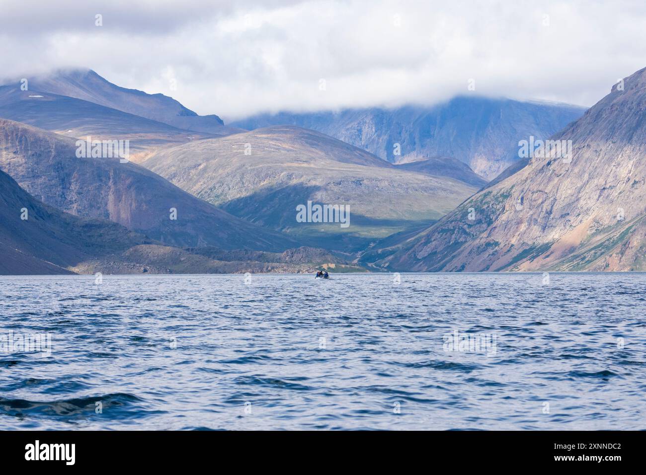 Nachvak Fjord as seen from a zodiac.Torngat Mountains National Park ...