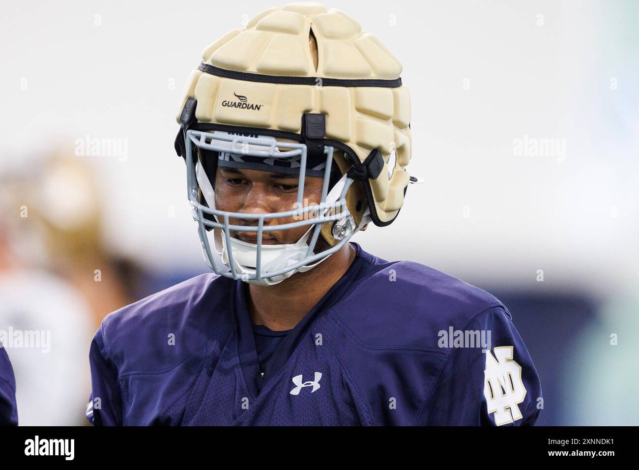 August 01, 2024: Notre Dame defensive lineman Loghan Thomas (10) during ...