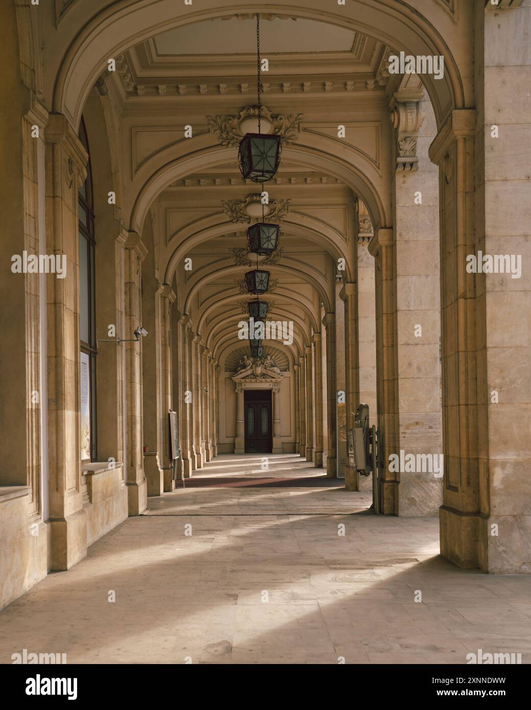 Long corridor with a series of arched ceilings Stock Photo - Alamy