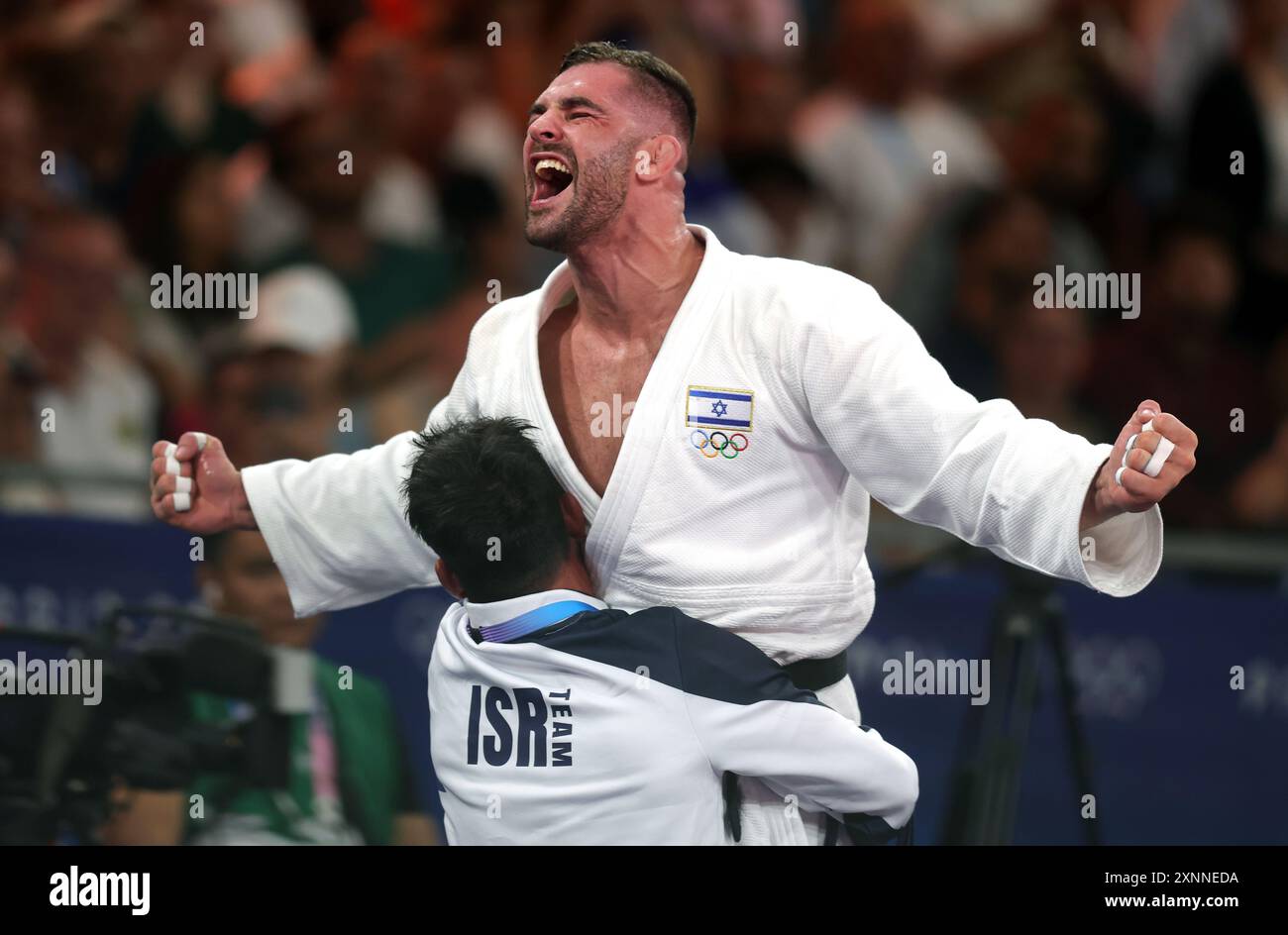 PARIS, FRANCE - AUGUST 01: Peter Paltchik of Team Israel celebrates ...