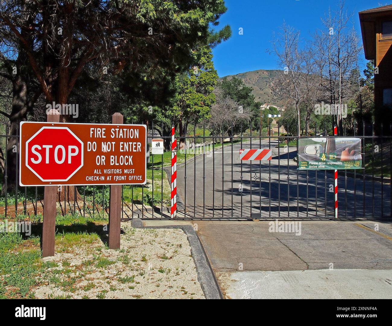 fire station gate in Southern California Stock Photo - Alamy