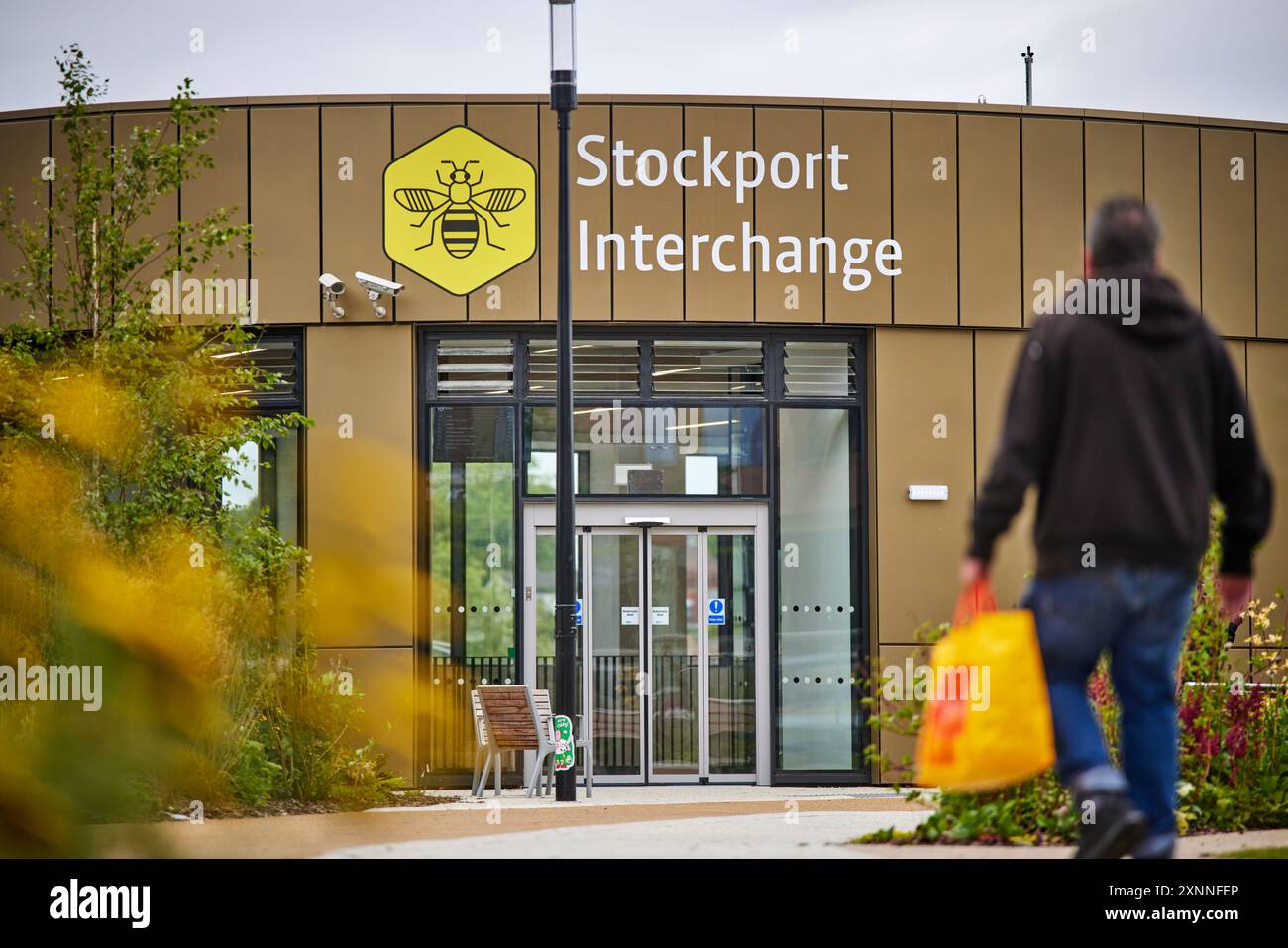 Stockport Interchange entrance from Viaduct Park Stock Photo - Alamy