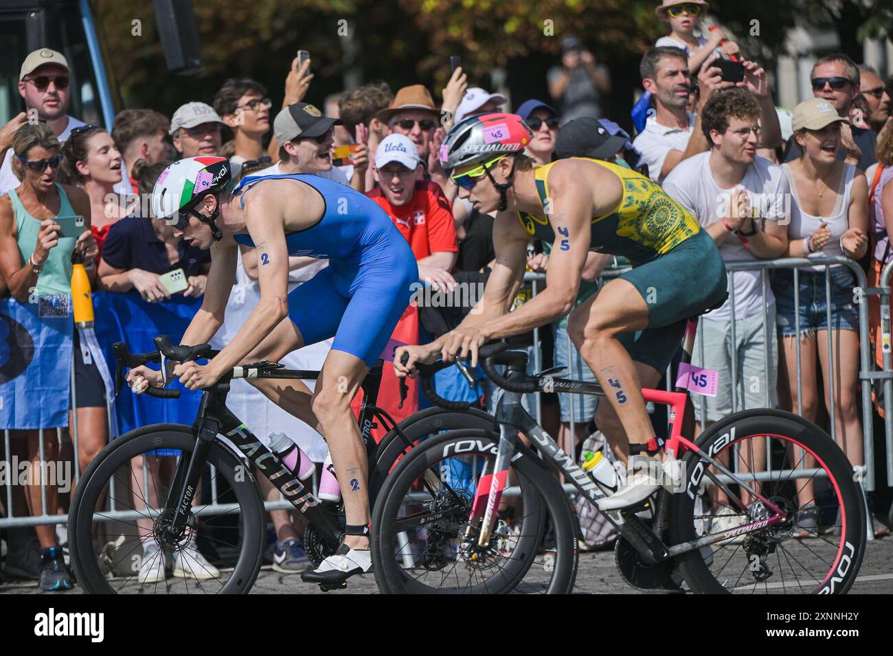 Alessio Crociani of Italy and Matthew Hauser of Australia during the ...
