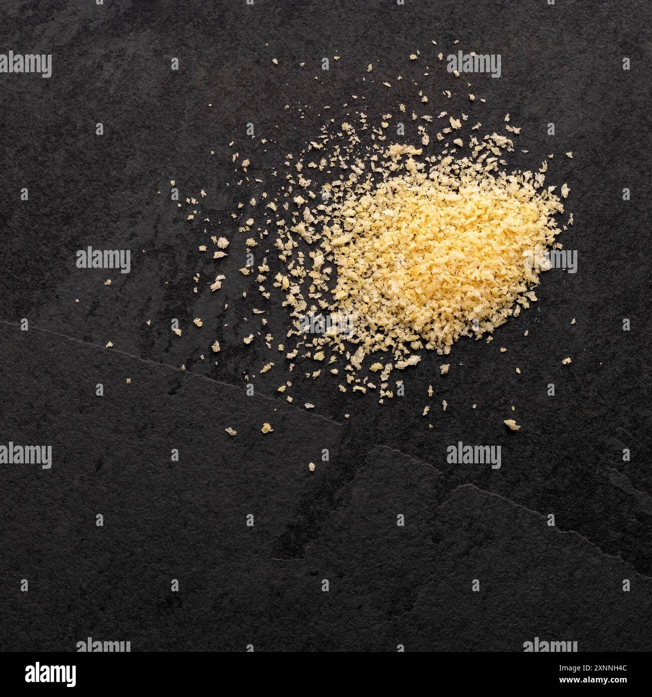 Pile of yellow Japanese panko crumbs - Space text Stock Photo - Alamy