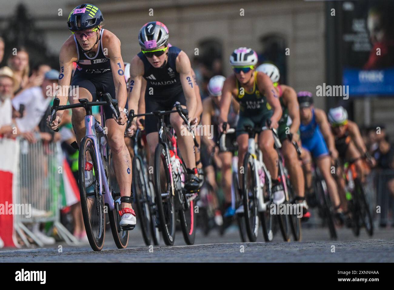 Taylor Knibb of USA during the Olympic Triathlon Paris on July 31, 2024 ...