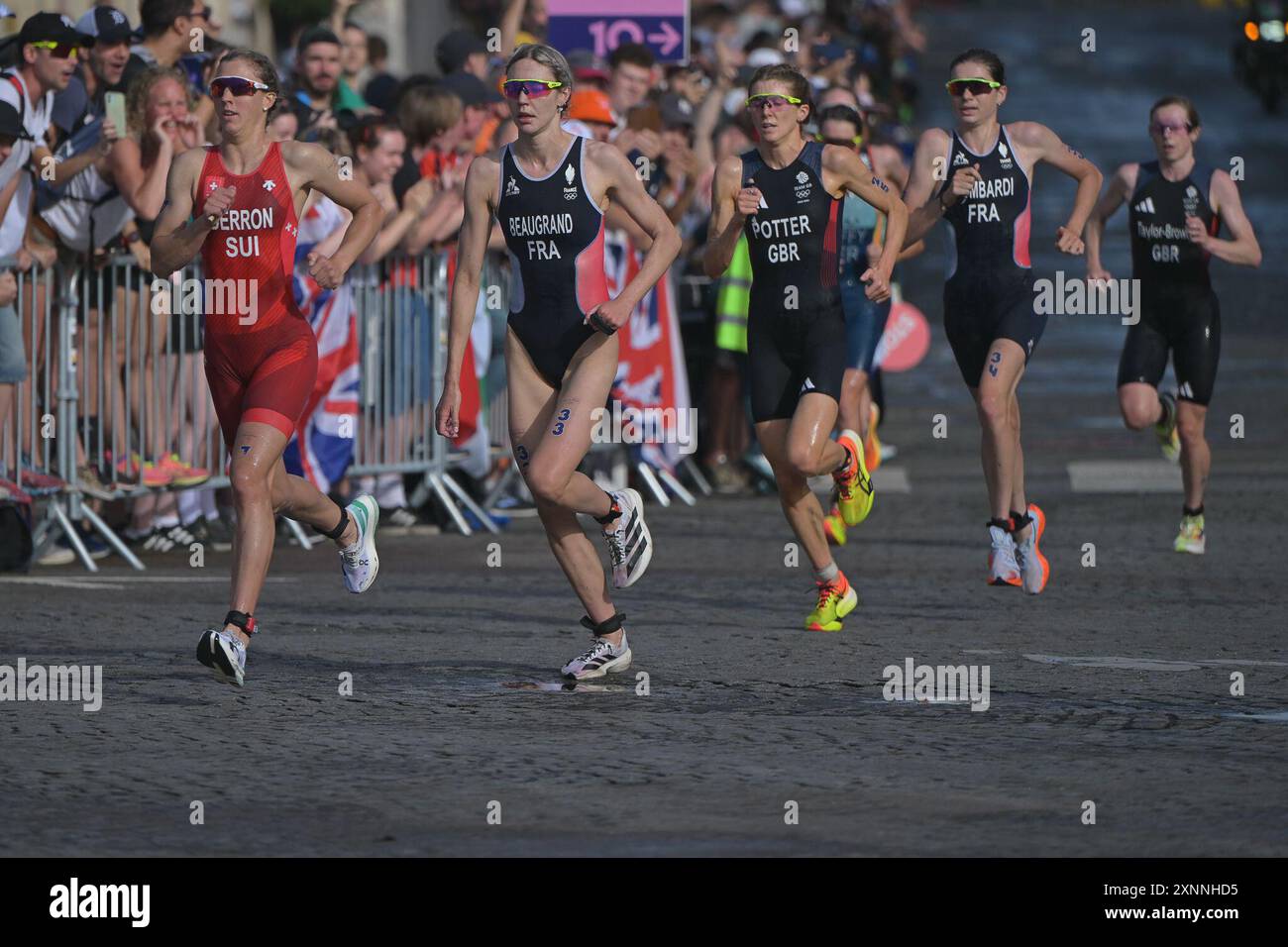 Cassandre Beaugrand of France and Julie Derron of Switzerland and Beth ...